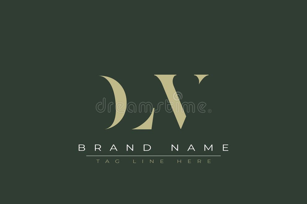 DLV Abstract Letter Logo Design Stock Vector - Illustration of letter ...