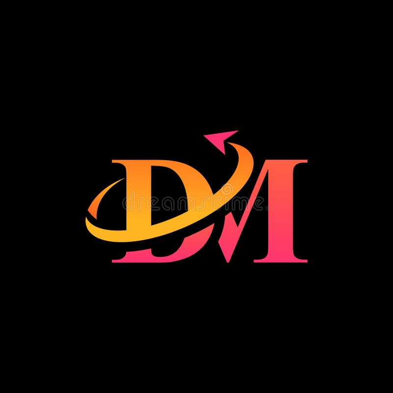 DM Aerospace Creative Logo Design Stock Illustration - Illustration of ...
