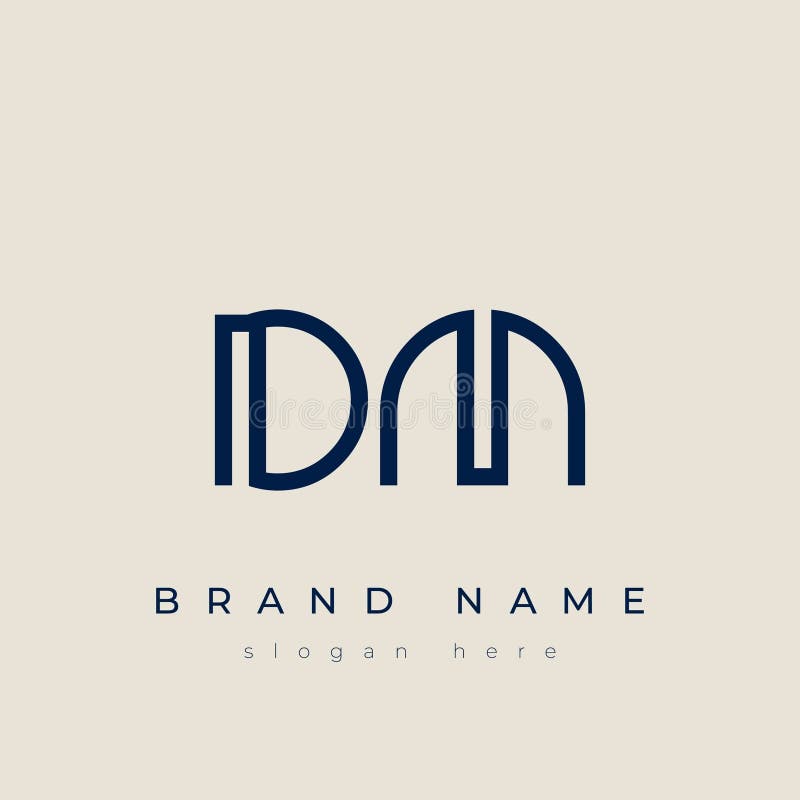 DM Alphabet Letter Icon Logo Stock Vector - Illustration of element ...