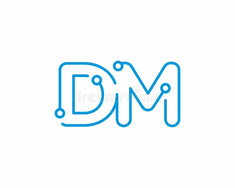 DM Letters, Electronic Circuit, Technology Logo Design Vector 001 Stock ...