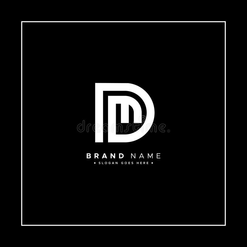 DM Minimal Vector Logo - Simple Business Logo for Monogram D and M ...