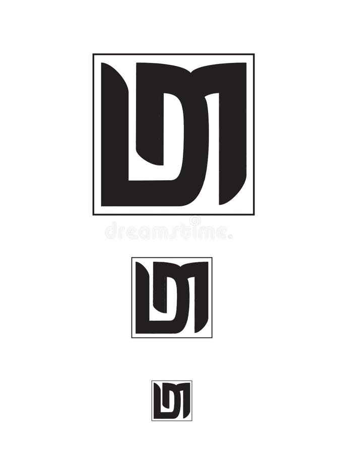 Dm monogram logo. stock illustration. Illustration of combining - 278486910