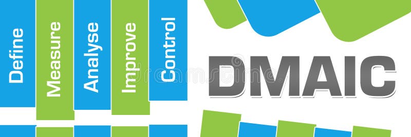 DMAIC Green Blue Abstract Shapes Horizontal Stock Illustration ...
