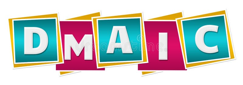 DMAIC - Define Measure Analyse Improve Control Blue Basic Shapes Text ...