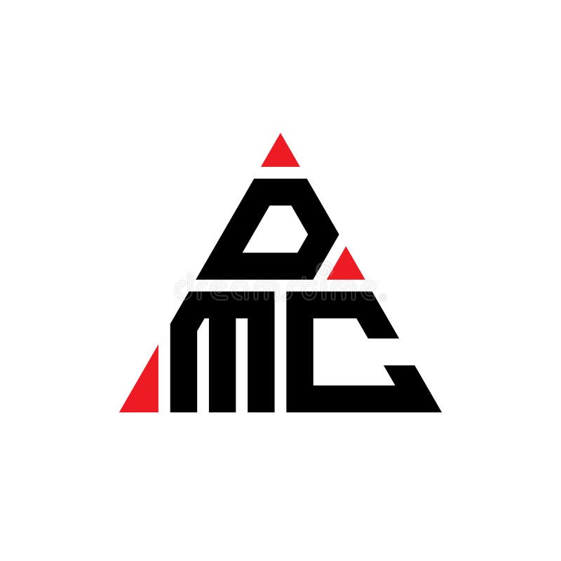 DMC Triangle Letter Logo Design with Triangle Shape. DMC Triangle Logo ...