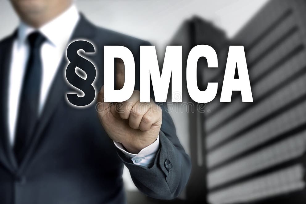 DMCA is Shown by Businessman Stock Photo - Image of admonition ...