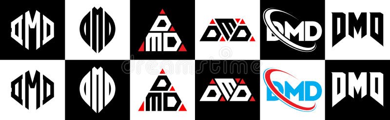 DMD Letter Logo Design in Six Style. DMD Polygon, Circle, Triangle ...