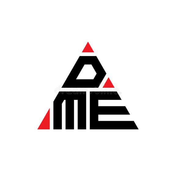 DME Triangle Letter Logo Design with Triangle Shape. DME Triangle Logo ...