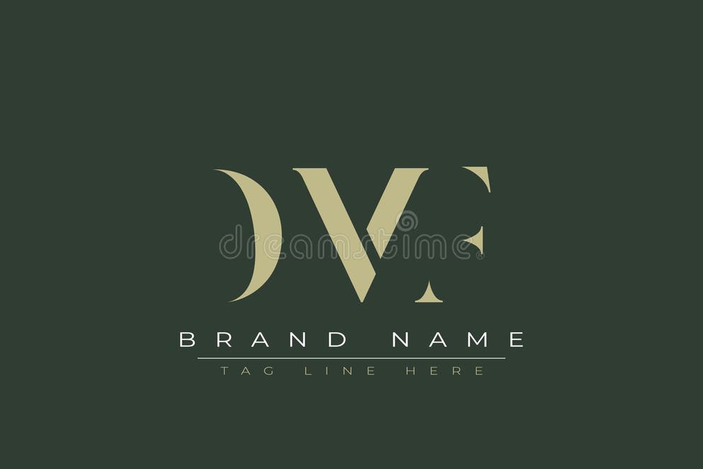 DMF Abstract Letter Logo Design Stock Vector - Illustration of typo ...