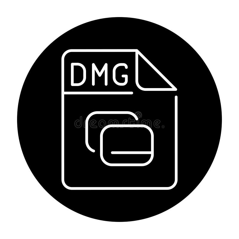 DMG File Color Line Icon. Format and Extension of Documents Stock ...