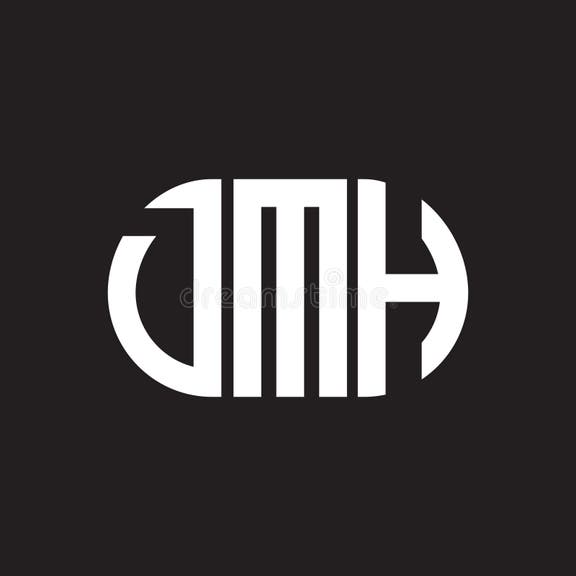 DMH Letter Logo Design on Black Background. DMH Creative Initials ...