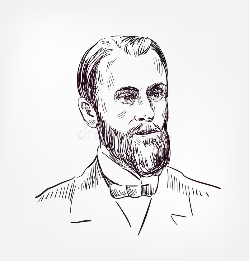 Dmitri Ivanovsky Vector Sketch Illustration Famous Editorial Stock ...