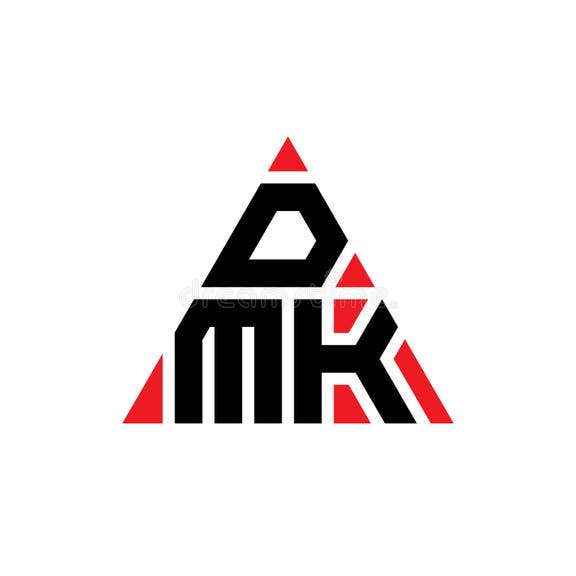 DMK Triangle Letter Logo Design with Triangle Shape. DMK Triangle Logo ...