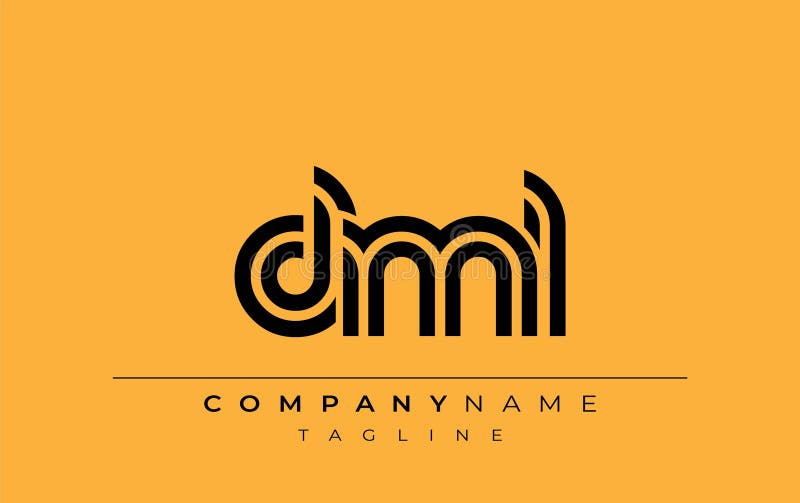 DML Creative Unique Modern Letter Logo Design Stock Vector ...