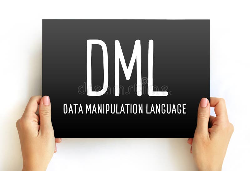 DML - Data Manipulation Language Acronym Text on Card, Abbreviation ...