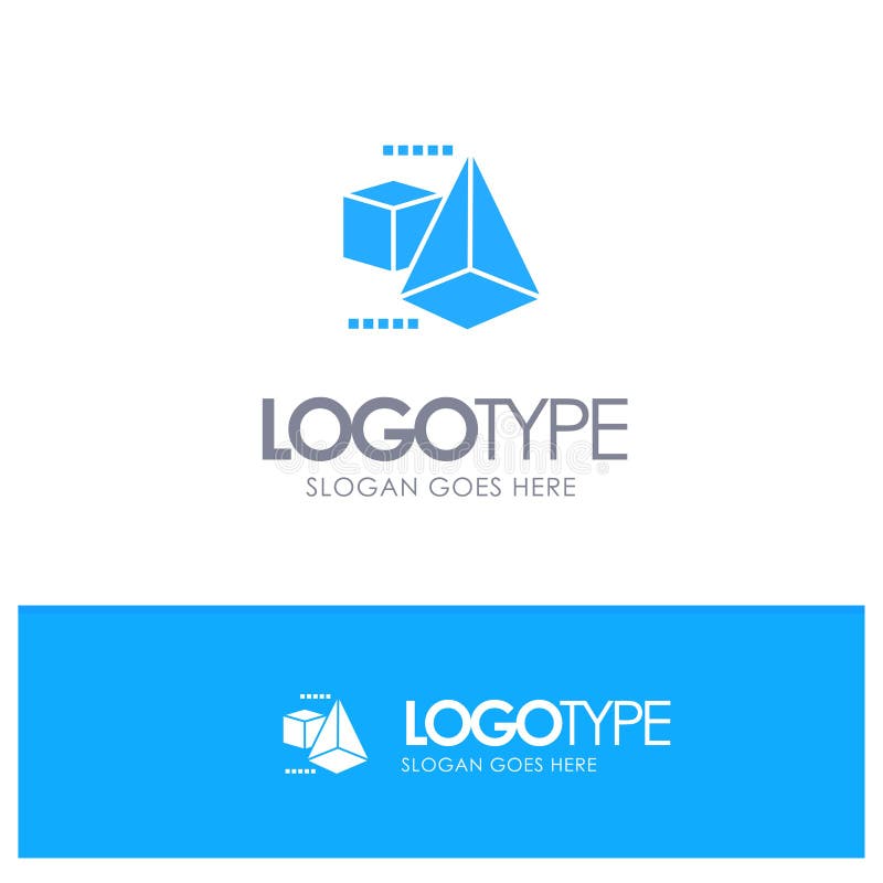 3dModel, 3d, Box, Triangle Blue Logo Vector Stock Vector - Illustration ...