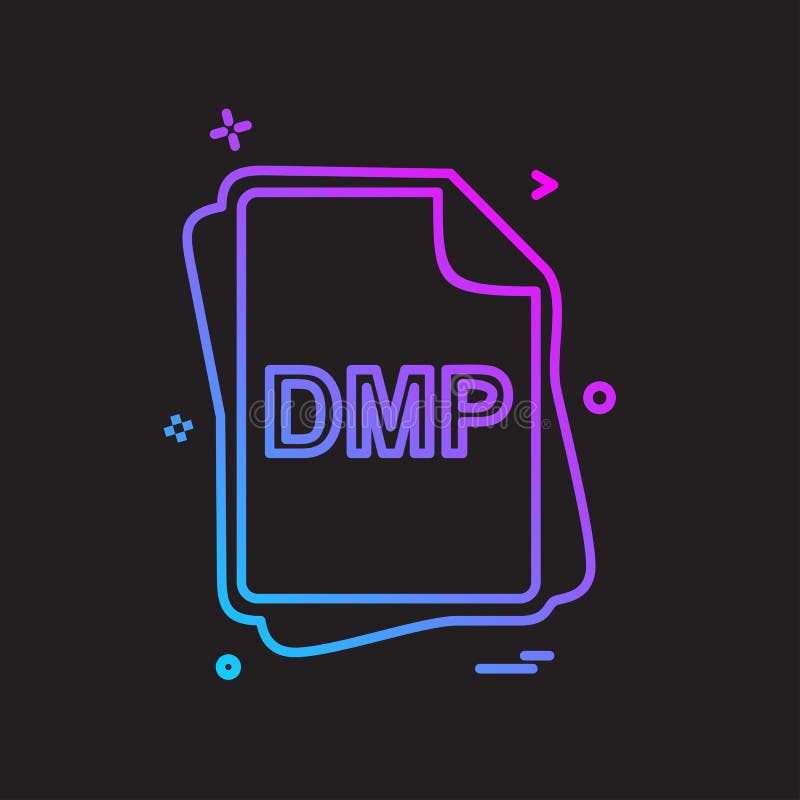 DMP File Type Icon Design Vector Stock Vector - Illustration of sheet ...