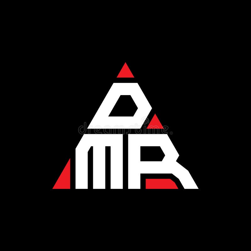 DMR Triangle Letter Logo Design with Triangle Shape. DMR Triangle Logo ...