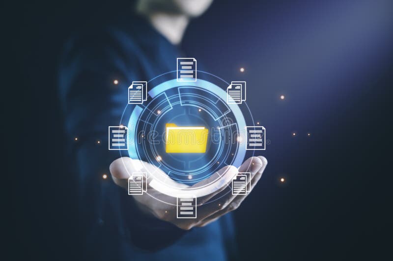 Dms Document Management System Busmin Pointing Folder Icon To Use ...