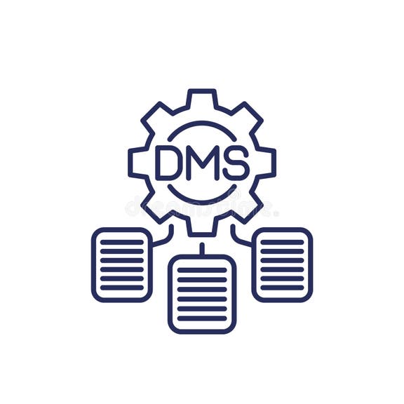 DMS, Document Management System Icon with a Gear Stock Vector ...