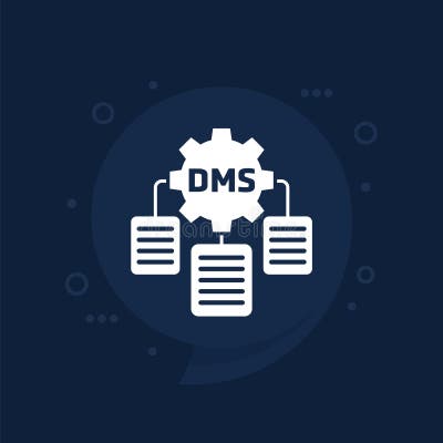 DMS, Document Management System Icon with Gear Stock Vector ...
