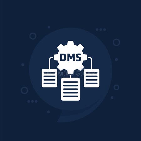 DMS, Document Management System Icon with Gear Stock Vector ...