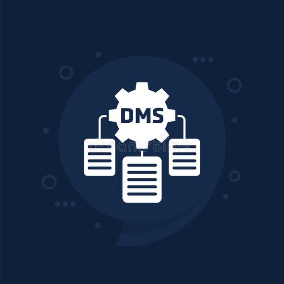 DMS, Document Management System Icon with Gear Stock Vector ...