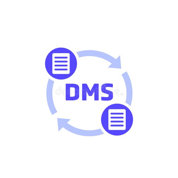 DMS icon on white, vector stock vector. Illustration of transfer ...