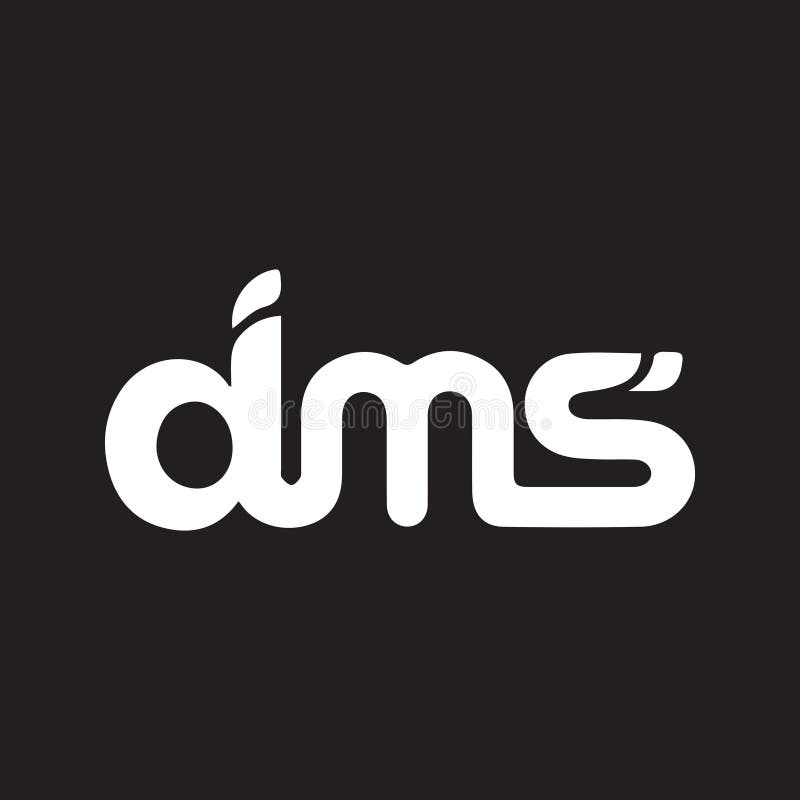 DMS Letter Logo Design on Black Background.DMS Creative Initials Letter ...