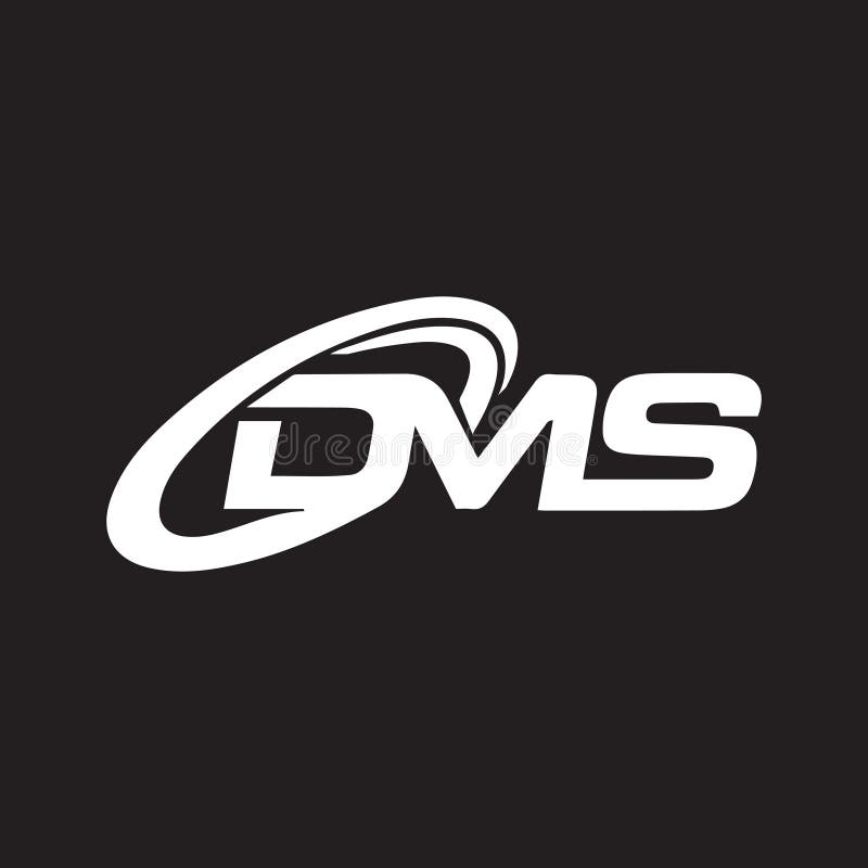 DMS Letter Logo Design on Black Background.DMS Creative Initials Letter ...