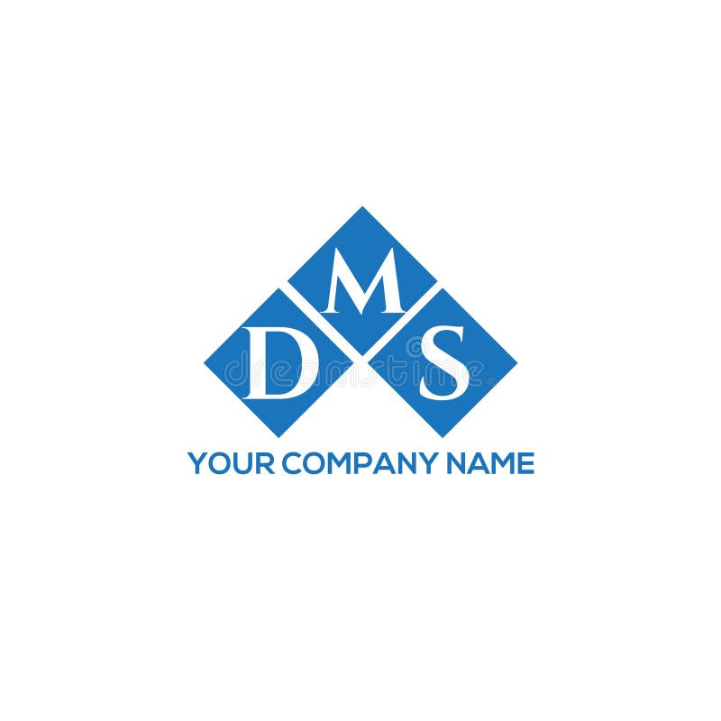 DMS Letter Logo Design on WHITE Background. DMS Creative Initials ...