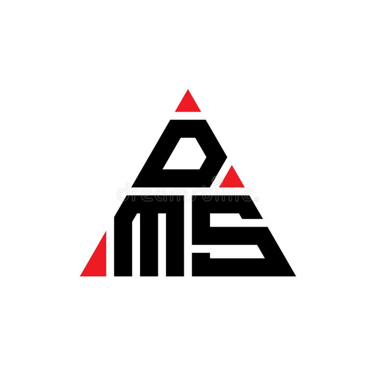 DMS Triangle Letter Logo Design with Triangle Shape. DMS Triangle Logo ...