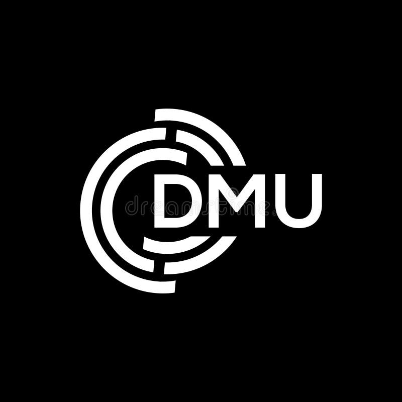 DMU Letter Logo Design on Black Background. DMU Creative Initials ...