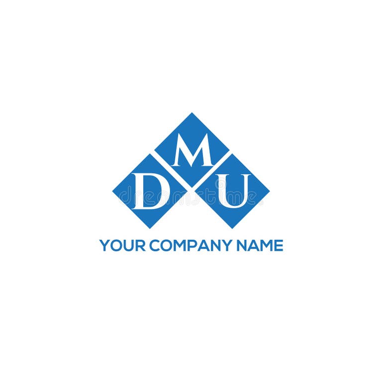DMU Letter Logo Design on WHITE Background. DMU Creative Initials ...