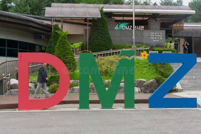 DMZ sign editorial photo. Image of iniltration, south - 99753836