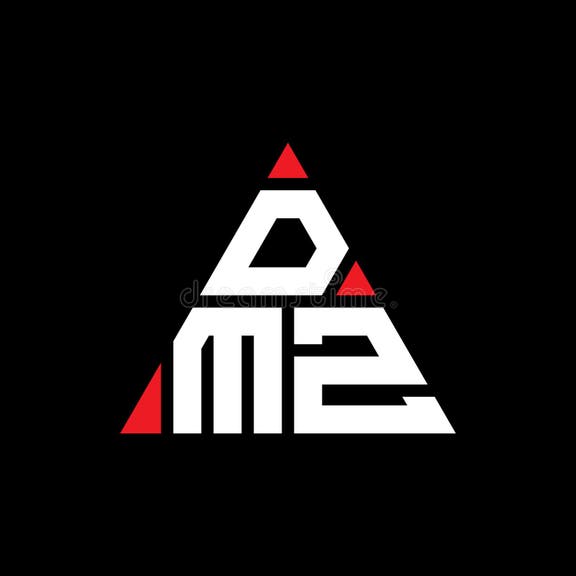 DMZ Triangle Letter Logo Design with Triangle Shape. DMZ Triangle Logo ...