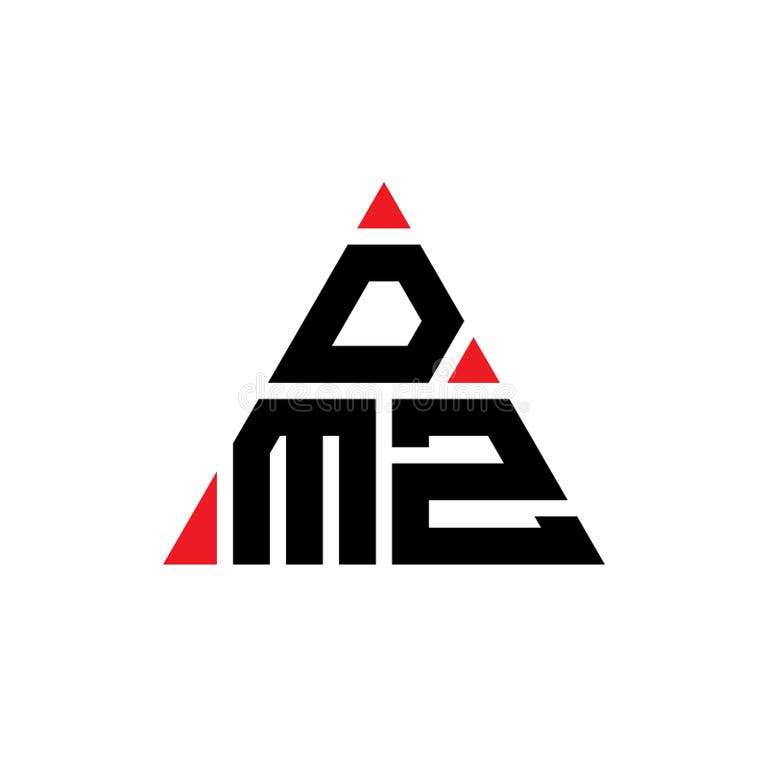 DMZ Triangle Letter Logo Design with Triangle Shape. DMZ Triangle Logo ...