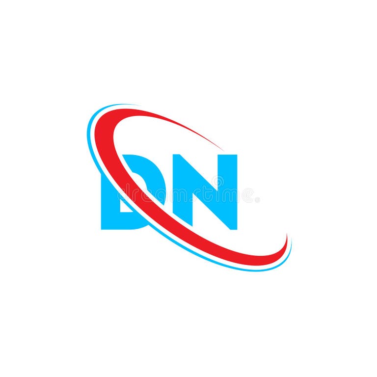 DN D N Letter Logo Design. Initial Letter DN Linked Circle Upercase ...