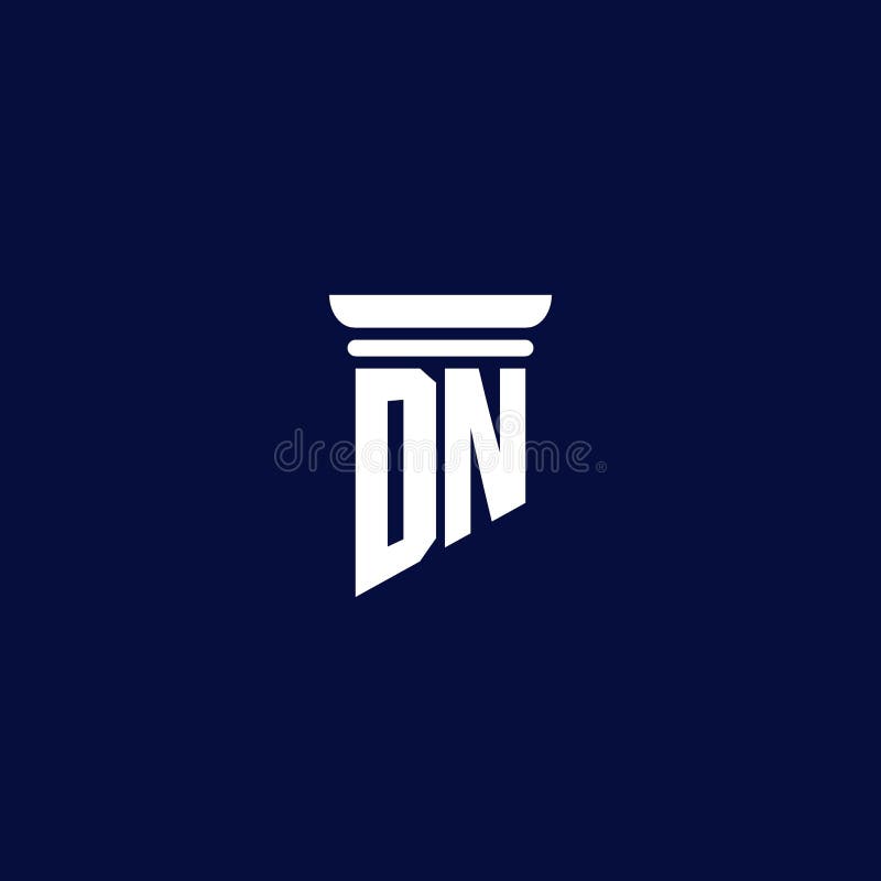 DN Initial Monogram Logo Design for Law Firm Stock Vector ...