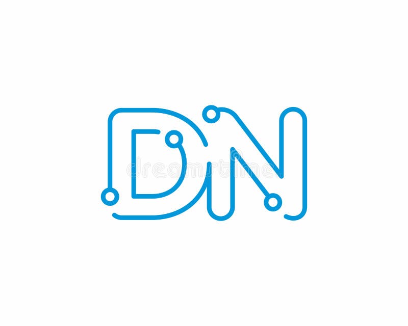 DN Letters, Electronic Circuit, Technology Logo Design Vector 001 Stock ...