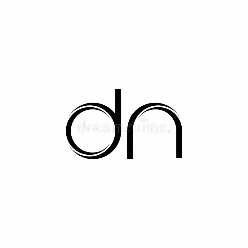 DN Logo Monogram with Slice Rounded Modern Design Template Stock Vector ...