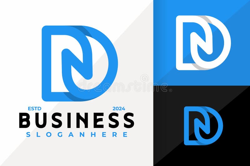 Dn or Nd Letter Business Logo Design Abstract Elegant Vector Template ...