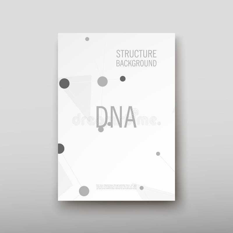 DNA Abstract Geometric Background, Layout in A4 Set Technology Brochure ...