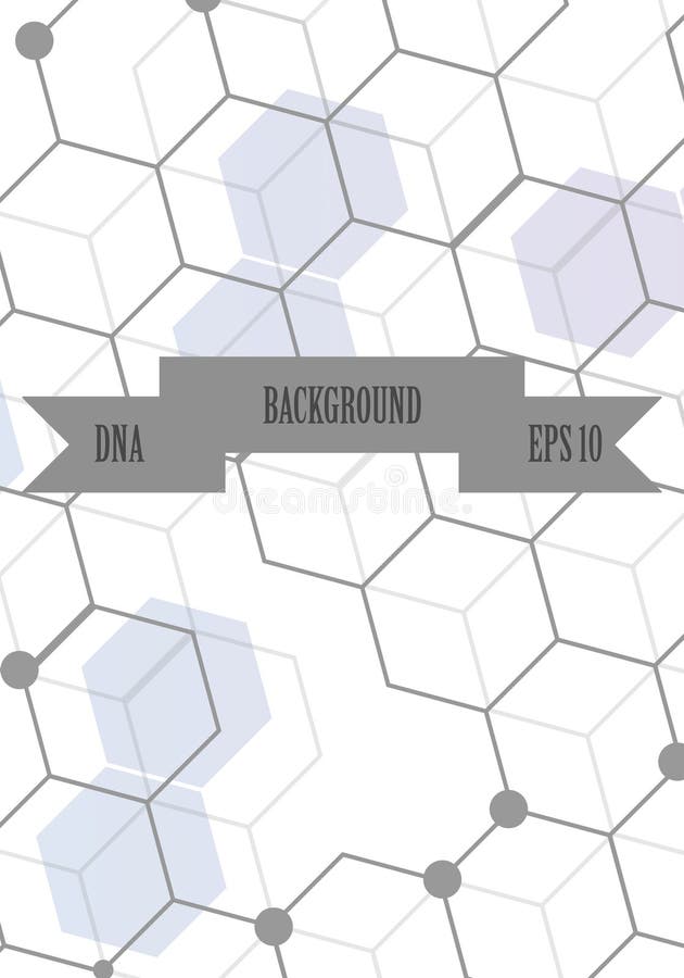 DNA Abstract Geometric Background, Layout in A4 Set Technology Brochure ...