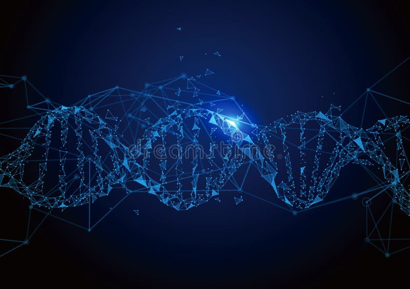 DNA Abstract Graphics, and the Things of Points and Lines. Stock Vector ...