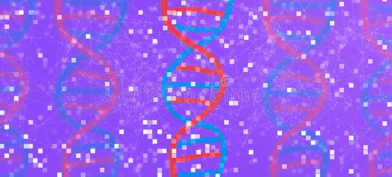 DNA and abstract lines stock illustration. Illustration of connect ...