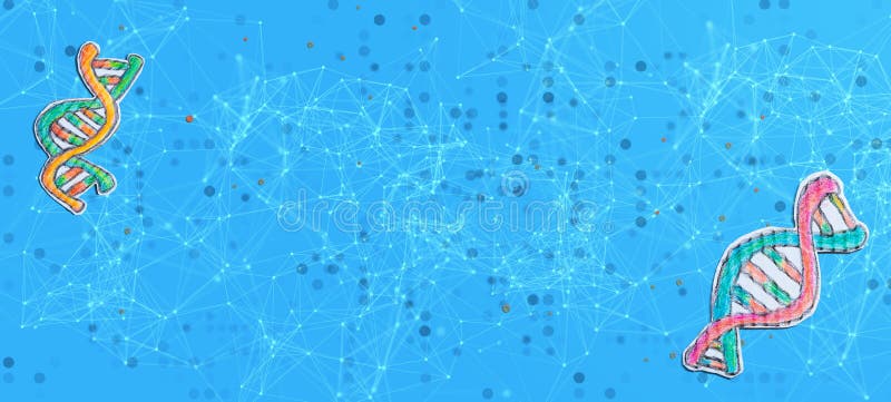 DNA and abstract lines stock illustration. Illustration of tech - 184278237