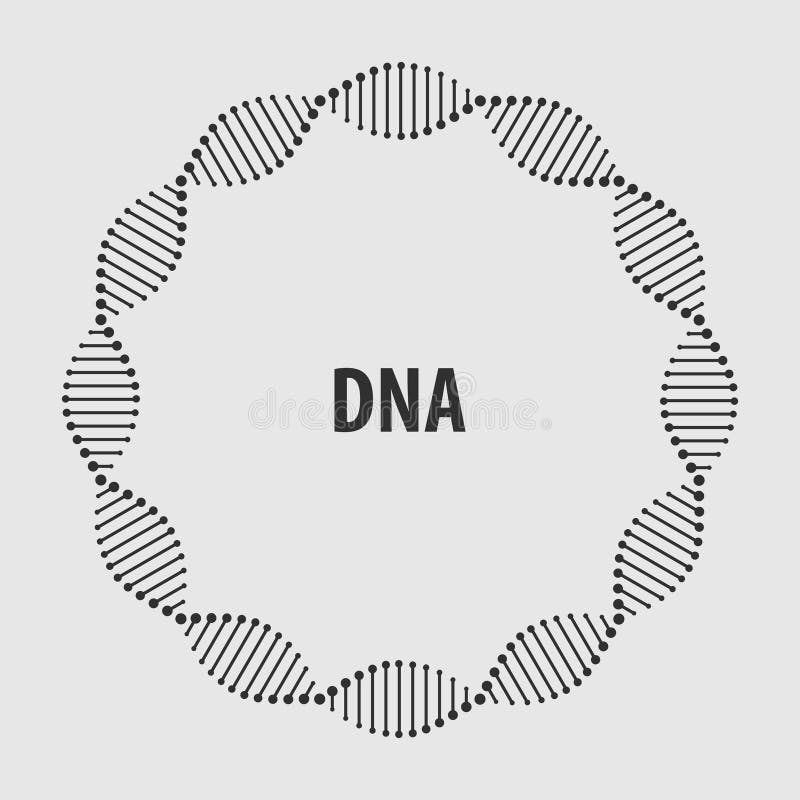 DNA Abstract Round Frame, Human Genetic Symbol Stock Vector ...
