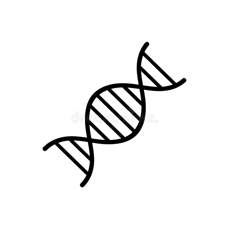 Abstract DNA Strand Symbol. Isolated on White Background. Vector ...