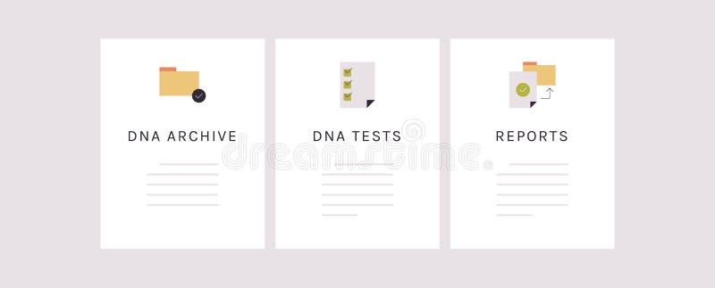 Dna Archive, Dna Tests and Reports Web Banners and Simple Different ...